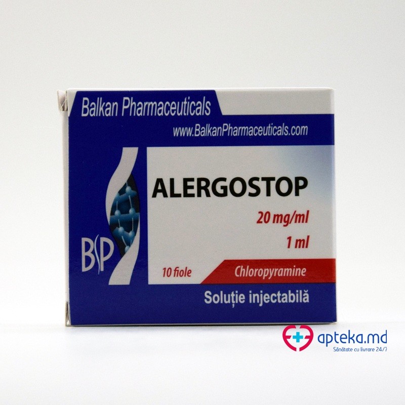 Alergostop soluţie injectabilă 20 mg/ml 1 ml N10 cumpără în Moldova ...