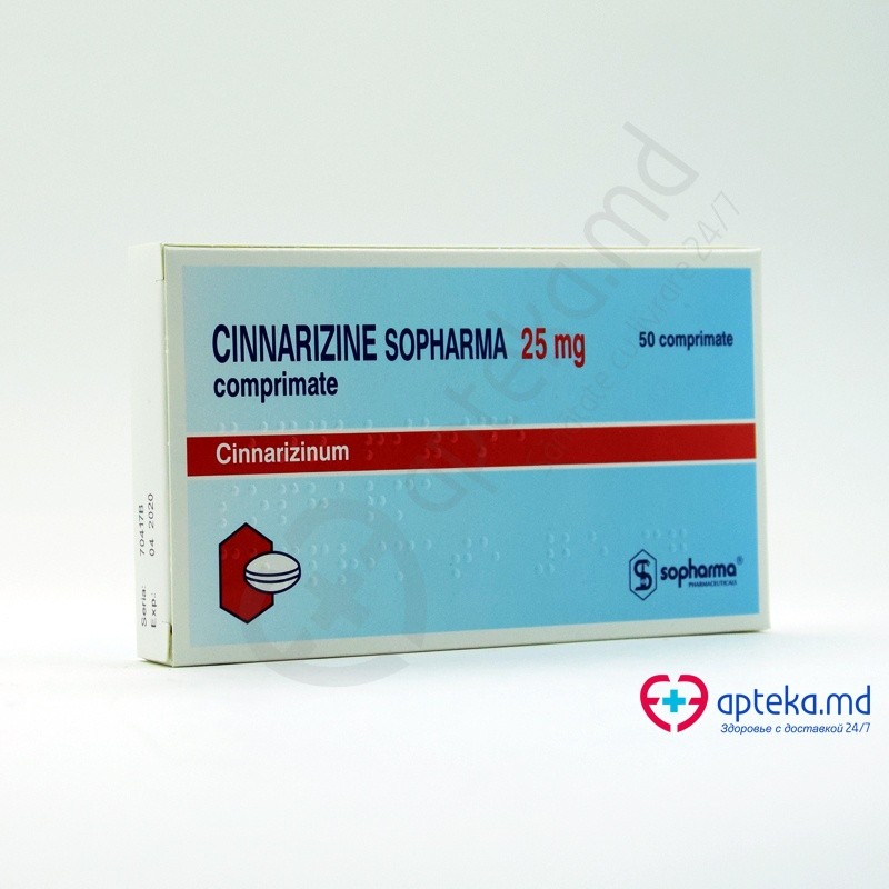 Cinnarizine Sopharma comprimate 25 mg N50 cumpără în Moldova - prețuri ...