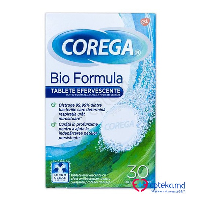 Corega Tabs Bio Formula comprimate efervescente N30 cumpără în Moldova ...