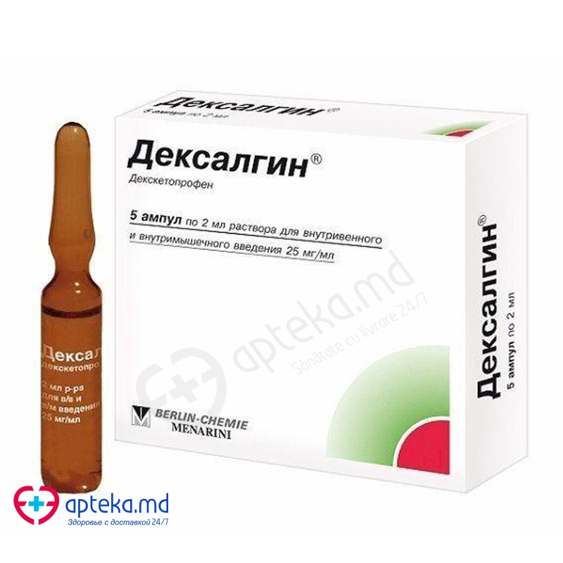 Dexalgin inject soluţie injectabilă 25 mg/ml 2 ml N5 cumpără în Moldova ...