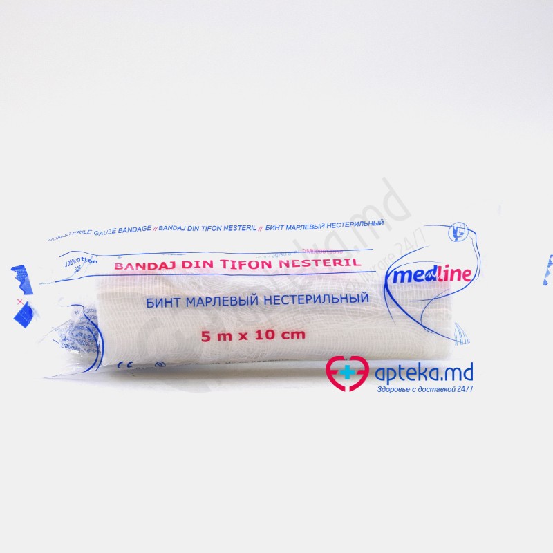 Fasa de tifon nesterila 5х10cm (32S 30x17MESH) MEDLINE cumpără în ...