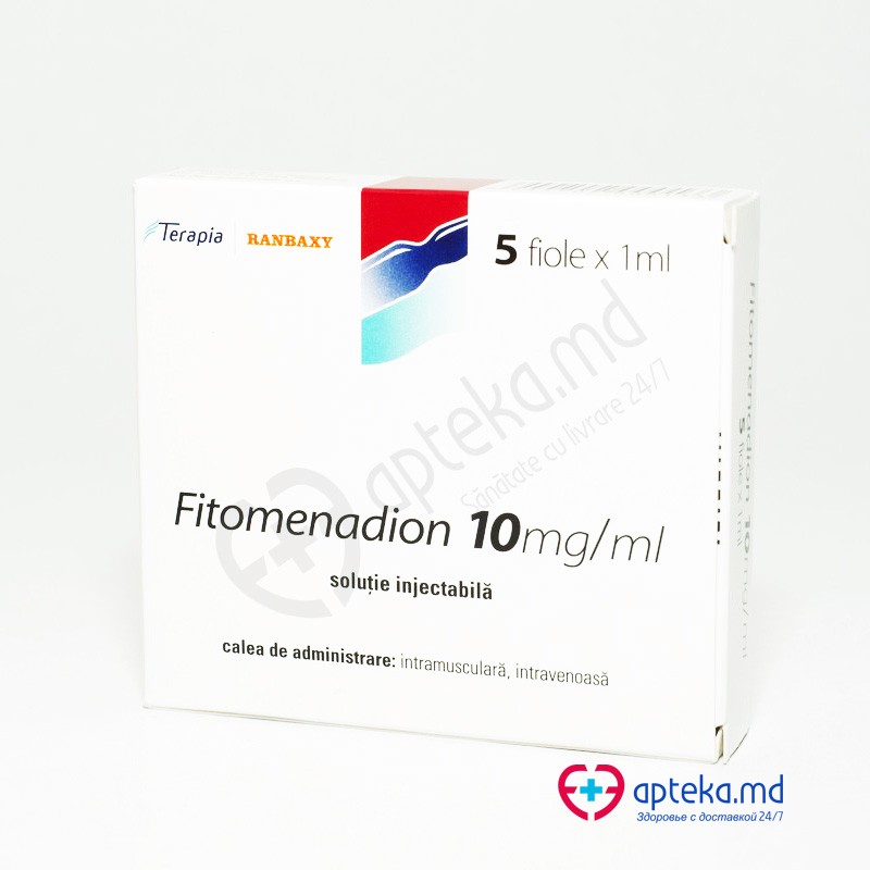 Fitomenadion 10 mg/ml soluţie injectabilă 10 mg/ml 1 ml N5 cumpără în ...