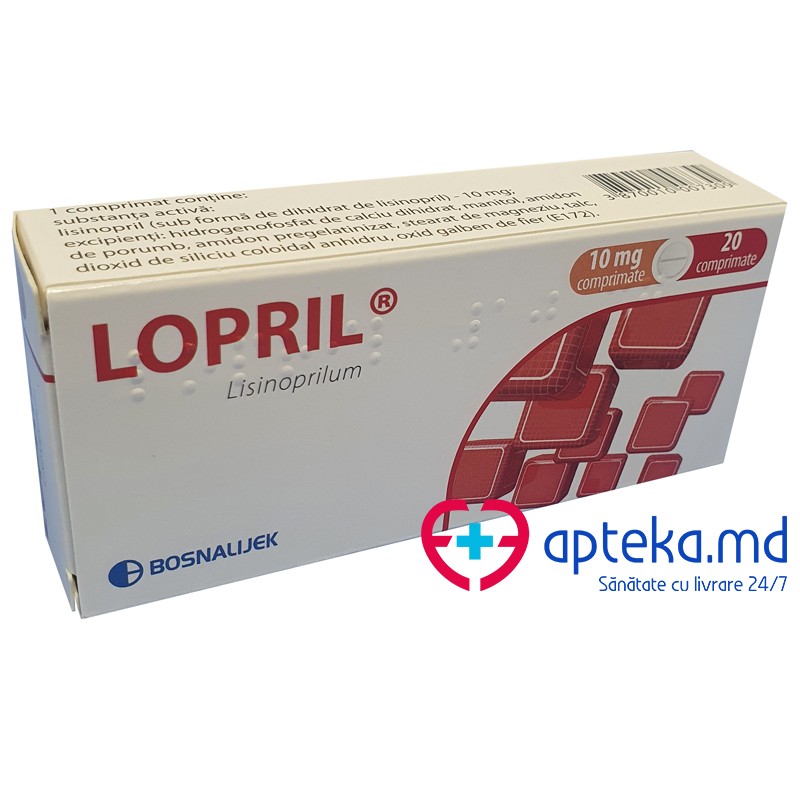 Lopril comprimate 10 mg N10x2 cumpără în Moldova - prețuri și ...
