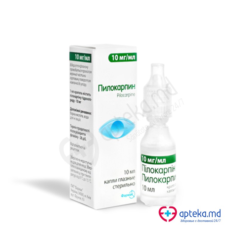 Pilocarpin picături oft., soluţie 10 mg/ml 10 ml N1 cumpără în Moldova ...