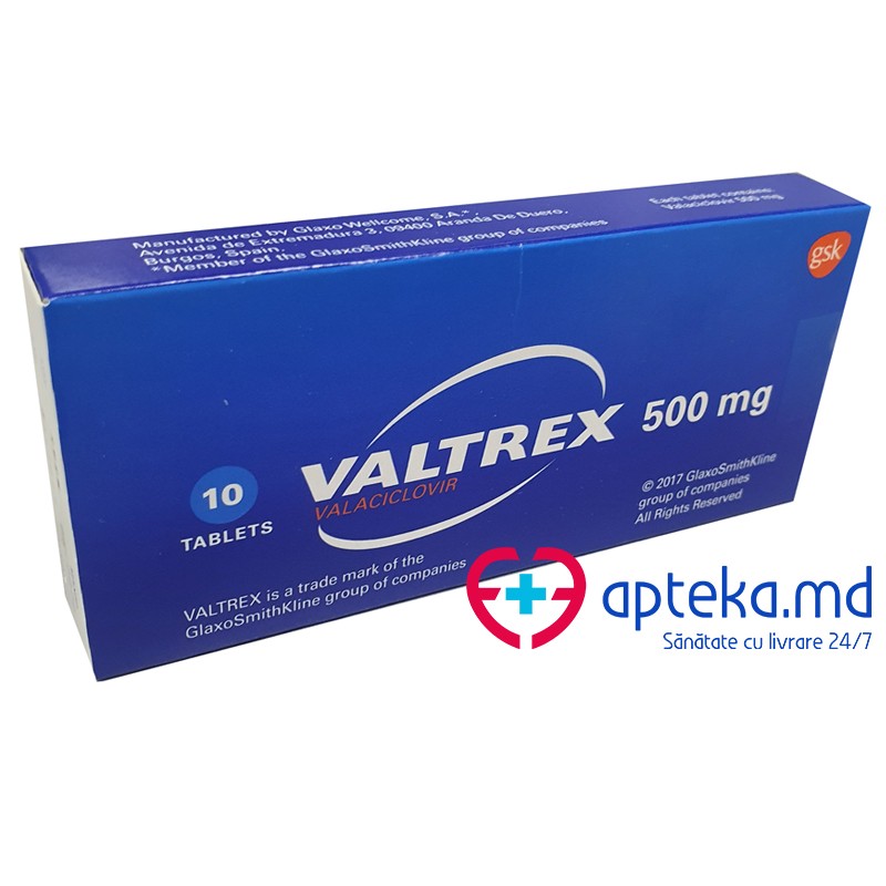 Valtrex comprimate filmate 500 mg N10 cumpără în Moldova - prețuri și ...