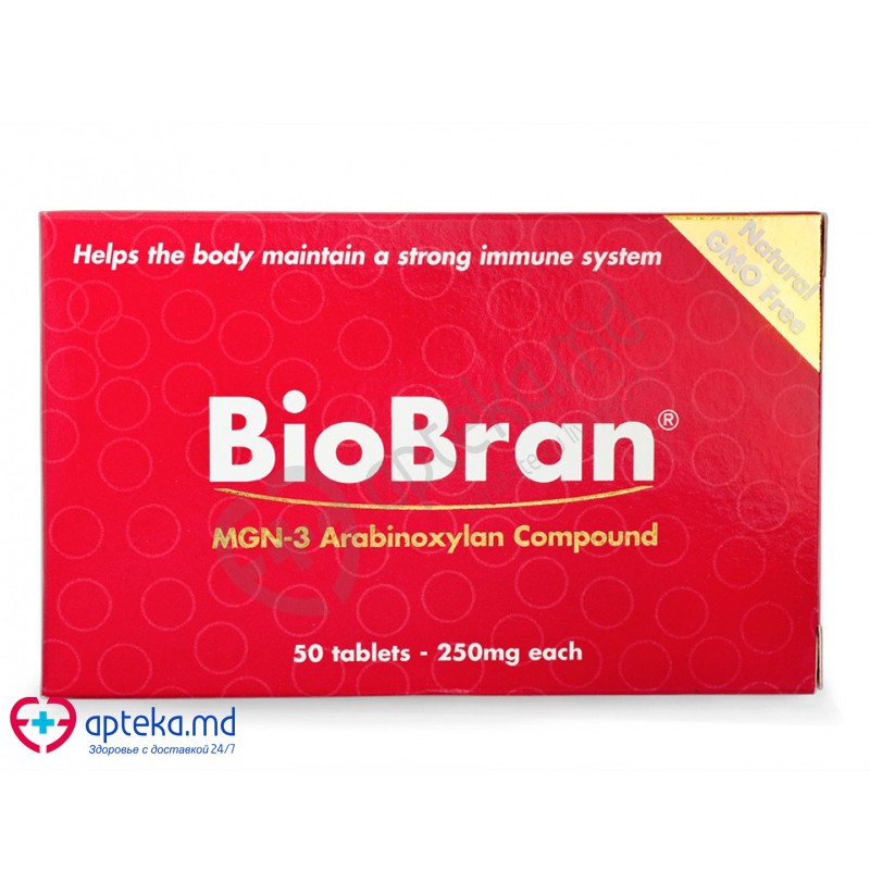 BioBran comprimate 250mg N50 cumpără în Moldova - prețuri și ...