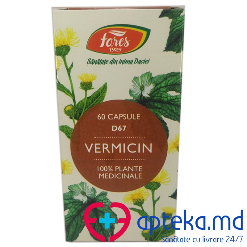 Vermicin capsule N60 cumpără în Moldova - prețuri și instrucțiuni de ...