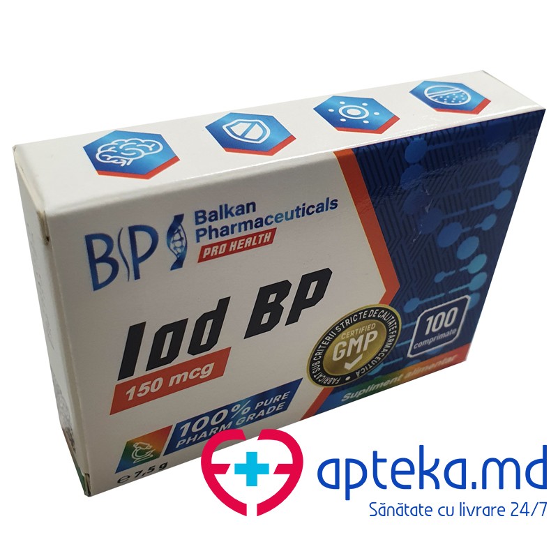 Iod-BP comprimate 150 mcg. N100 cumpără în Moldova - prețuri și ...
