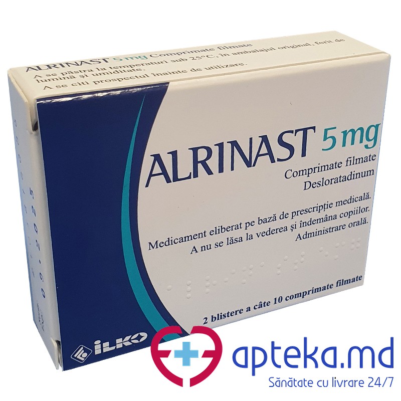 Alrinast 5 mg comprimate filmate 5 mg N10x2 cumpără în Moldova ...