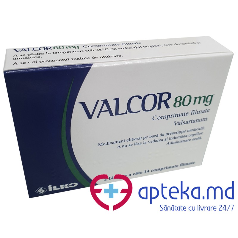 Valcor 80 mg comprimate filmate 80 mg N14x2 cumpără în Moldova ...