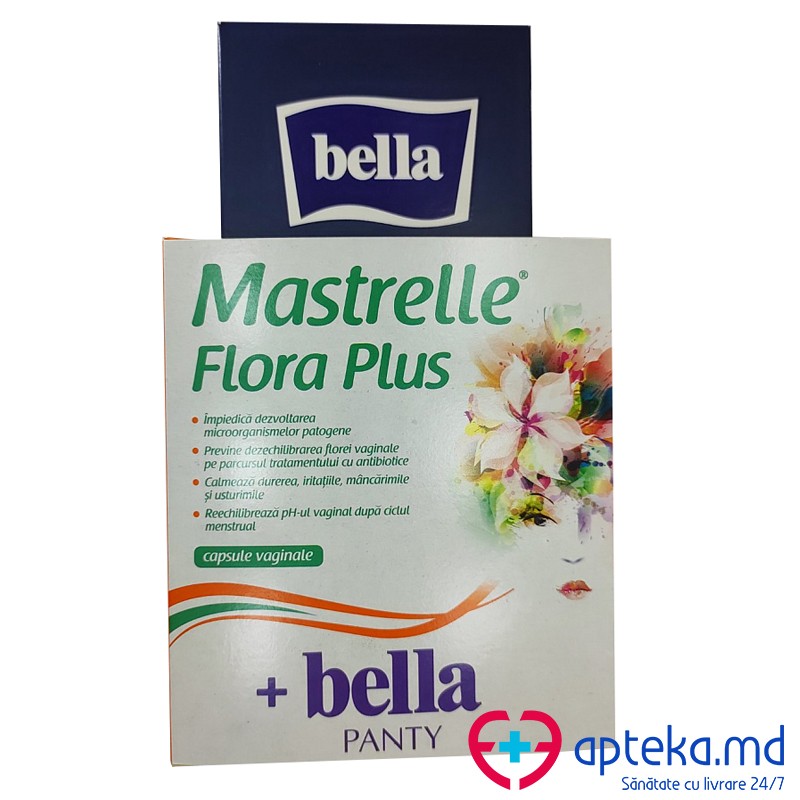 Mastrelle Flora Plus caps.vaginale N10 +Bella Panty absorbante zilnice ...
