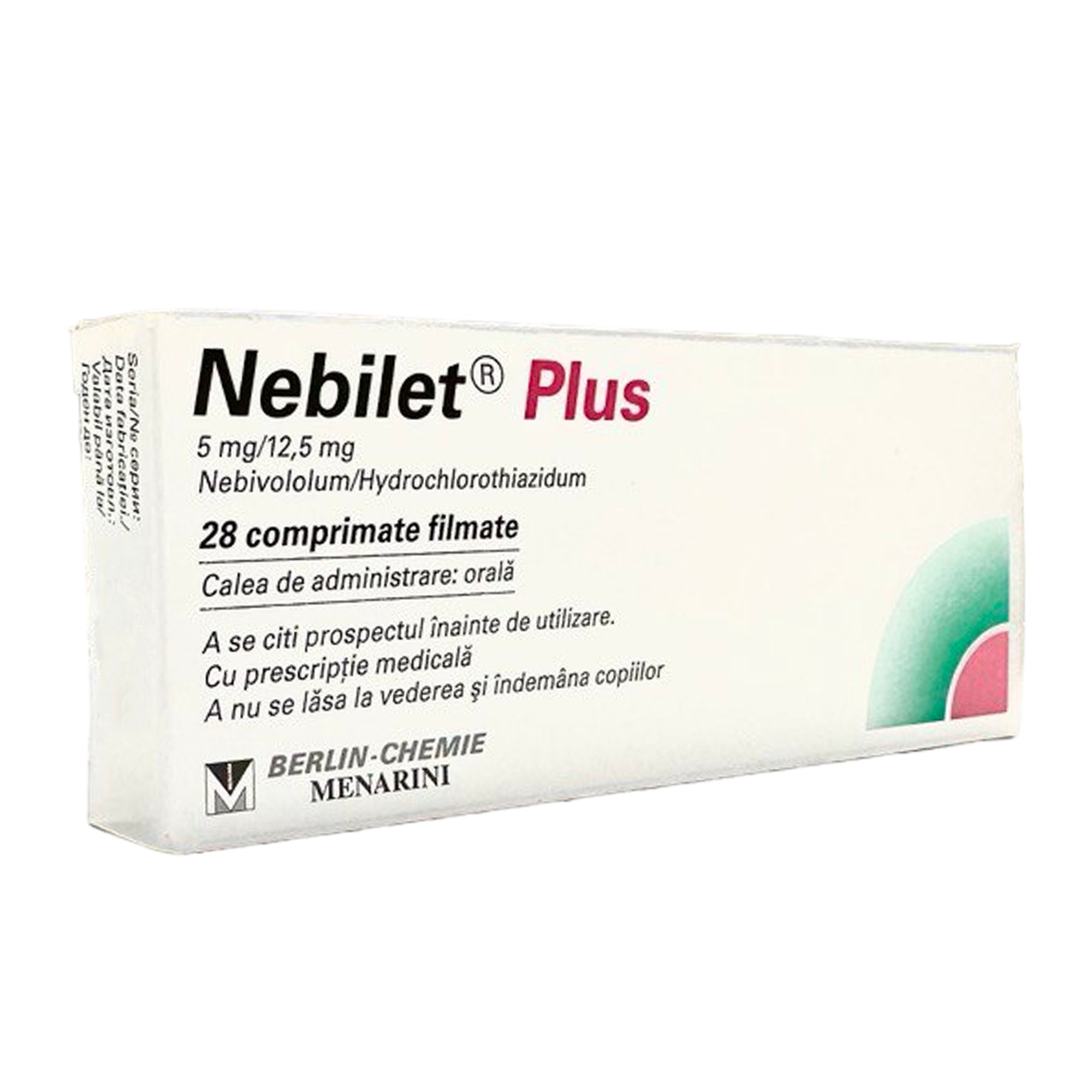 Nebilet Plus comprimate filmate 5 mg/12.5 mg N14x2 cumpără în Moldova ...