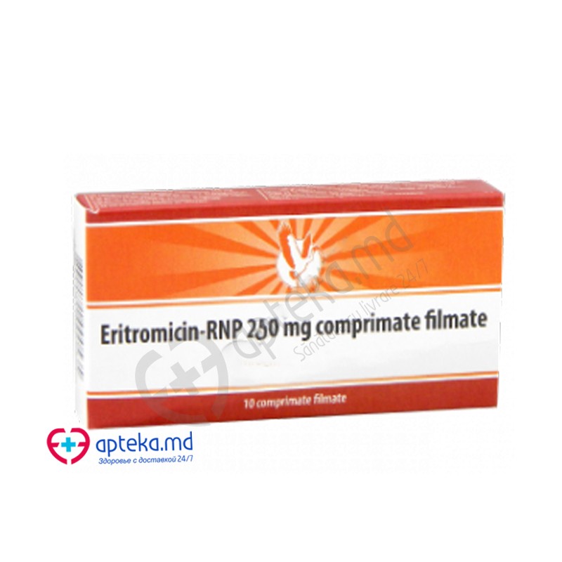 Eritromicin-RNP comprimate filmate 250 mg N10 cumpără în Moldova ...